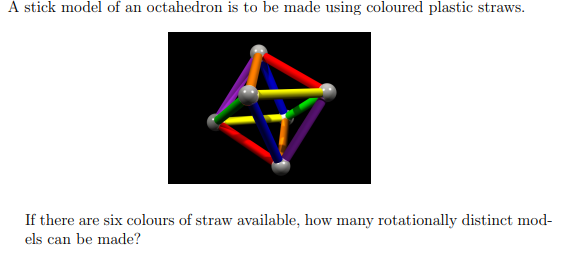 Solved A stick model of an octahedron is to be made using | Chegg.com