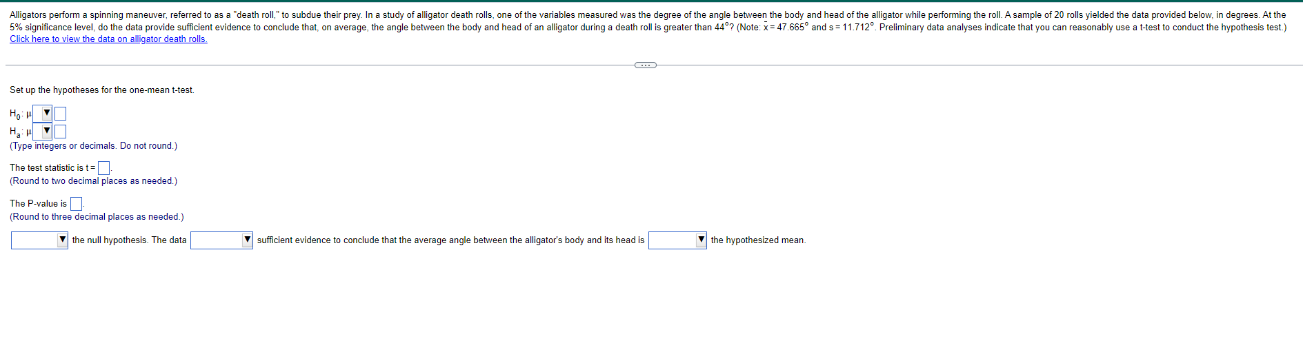 Solved Alligators perform a spinning maneuver, referred to | Chegg.com