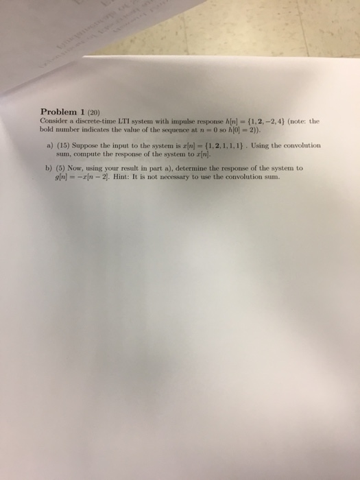 Solved Consider a discrete-time LTI system with impulse | Chegg.com