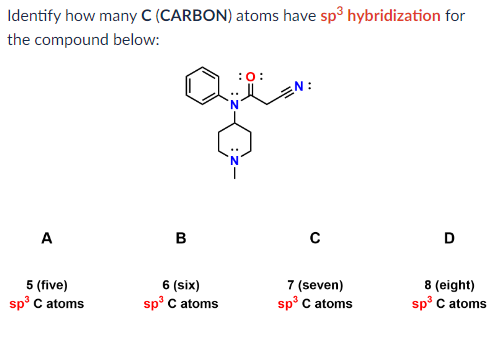 Solved Identify how many C (CARBON) atoms have sp3 | Chegg.com