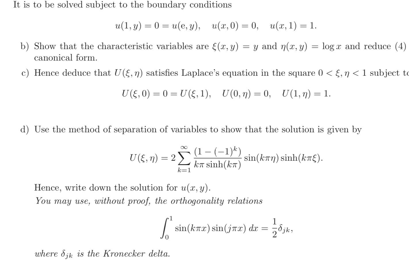 Solved Consider the second-order PDE | Chegg.com