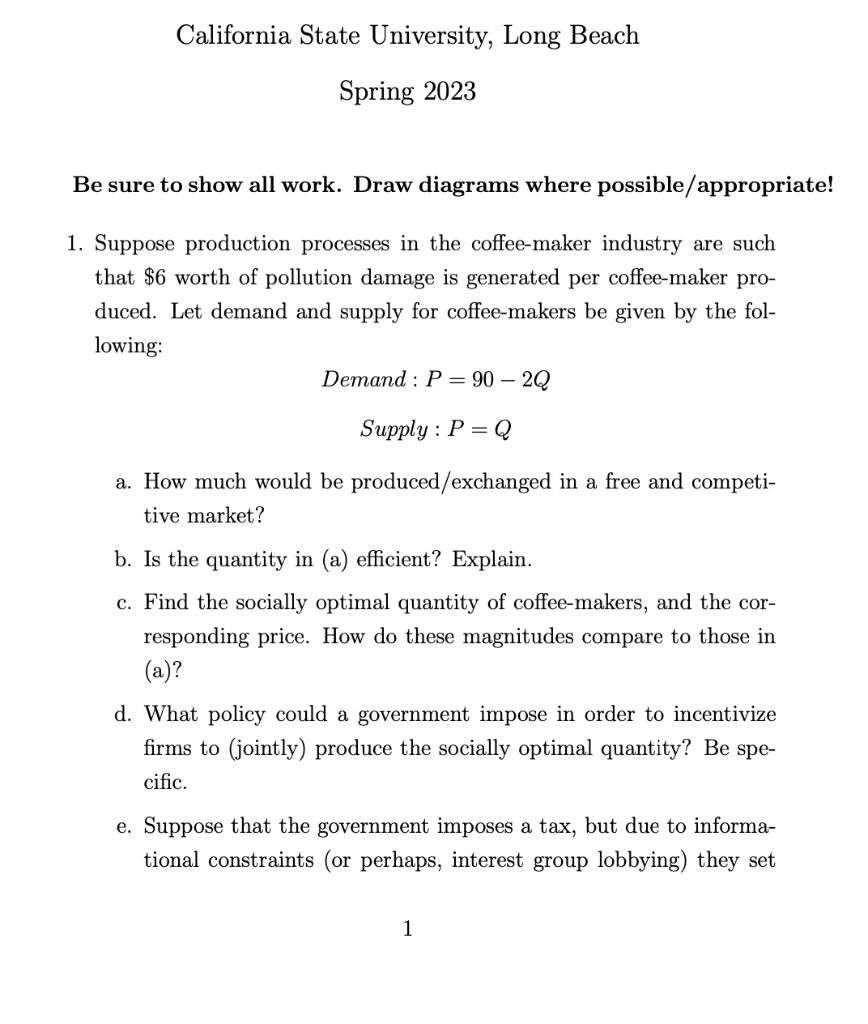 Solved California State University, Long Beach Spring 2023 | Chegg.com