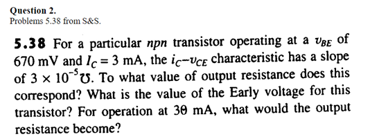 Solved For a particular npn transistor operating at a vBE of | Chegg.com