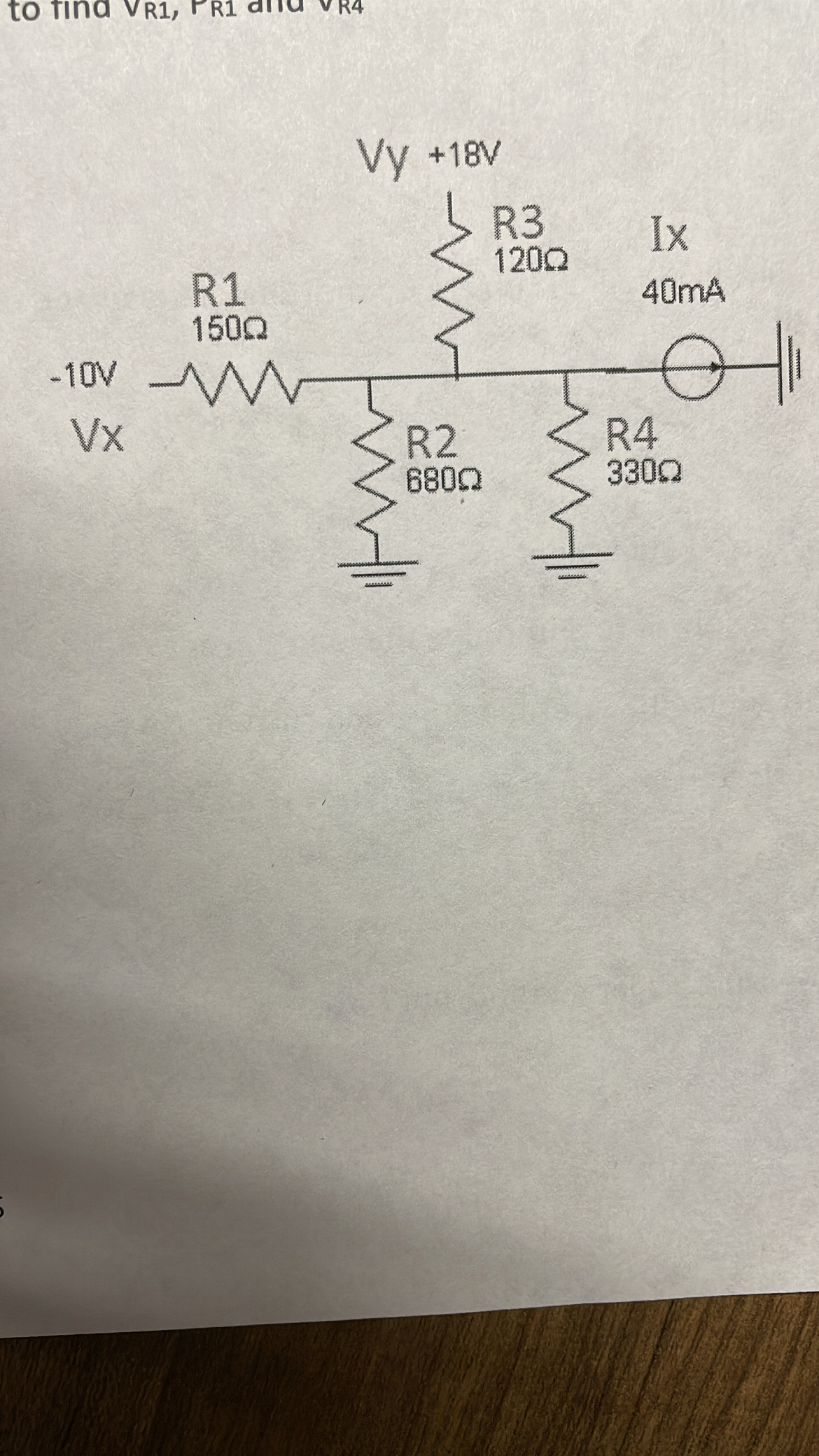 Solved Use superposition to find V_R1, P_R1 and V_R4. | Chegg.com