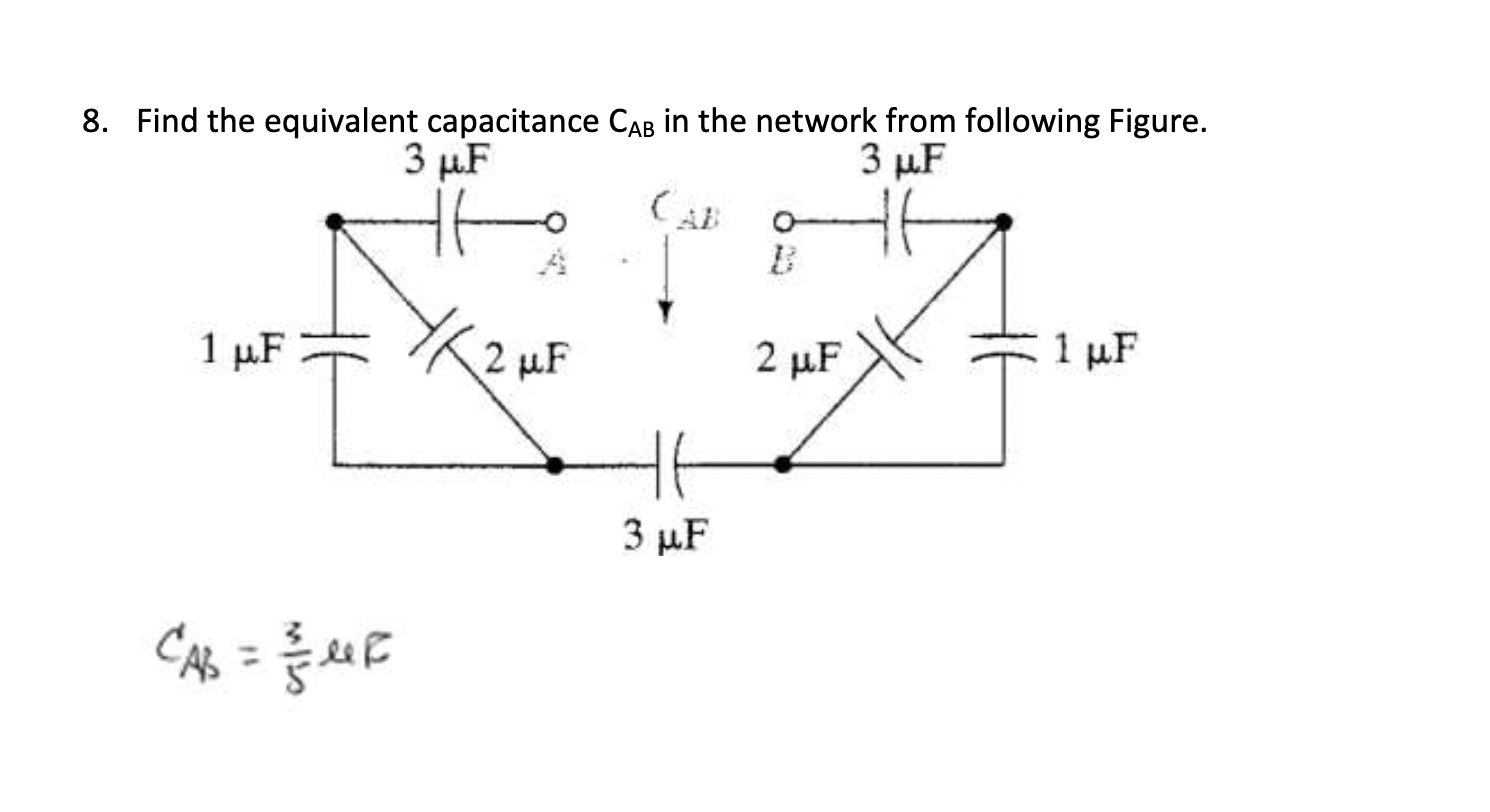 Solved 8. Find the equivalent capacitance \\( C_{\\triangle | Chegg.com Solved 8. Find the equivalent capacitance \\( C_{\\triangle | Chegg.com