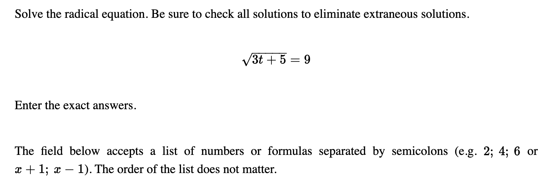Solved Solve the radical equation. Be sure to check all | Chegg.com