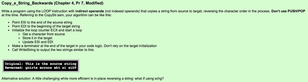 Solved Copy_a_String_Backwards (Chapter 4, Pr 7, Modified) | Chegg.com