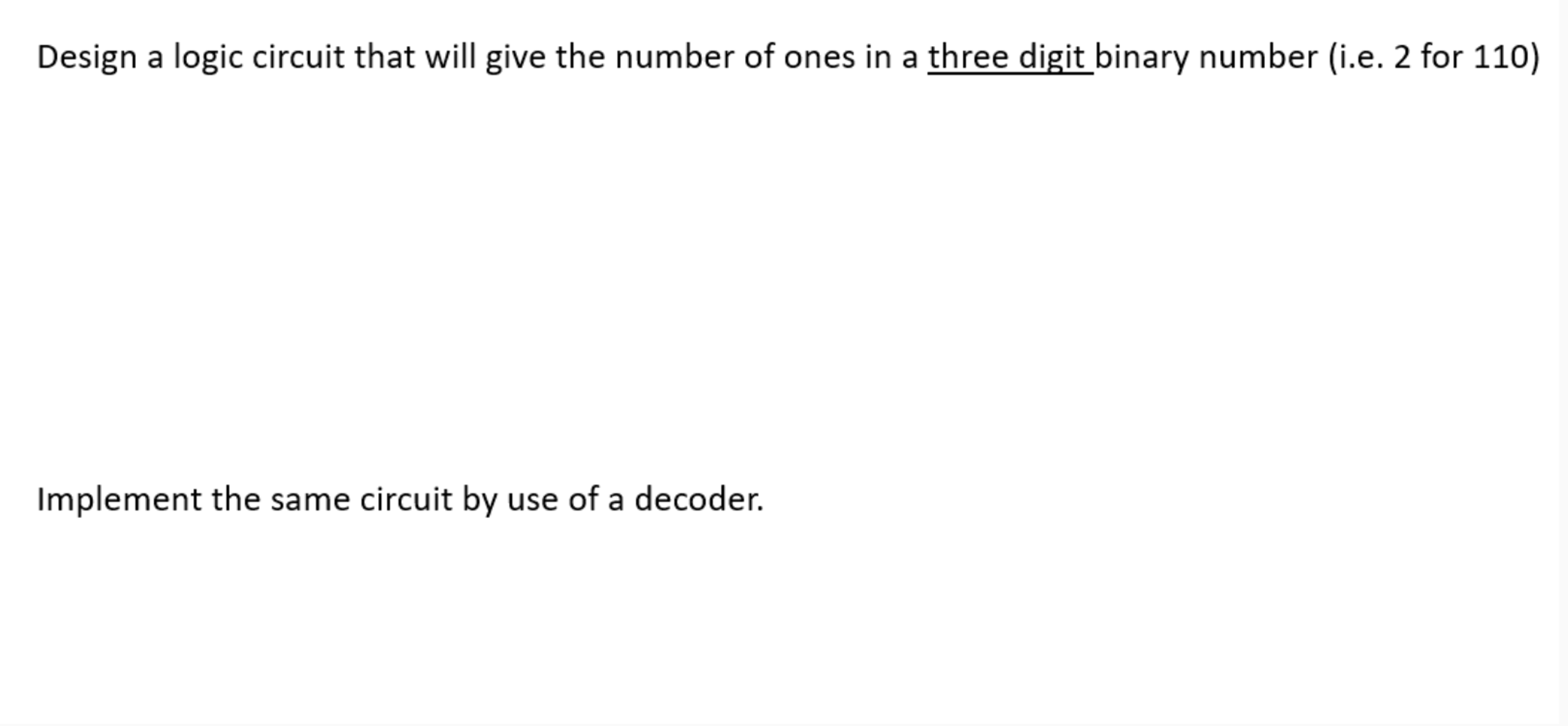 Solved a-) ﻿Design a logic circuit that will give the number | Chegg.com