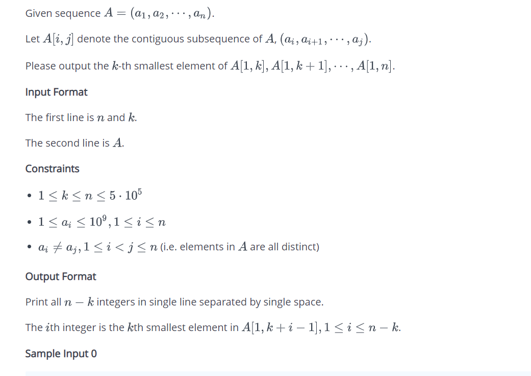 Solved Given sequence A= (a1, a2, ..., an). Let A[i, j] | Chegg.com