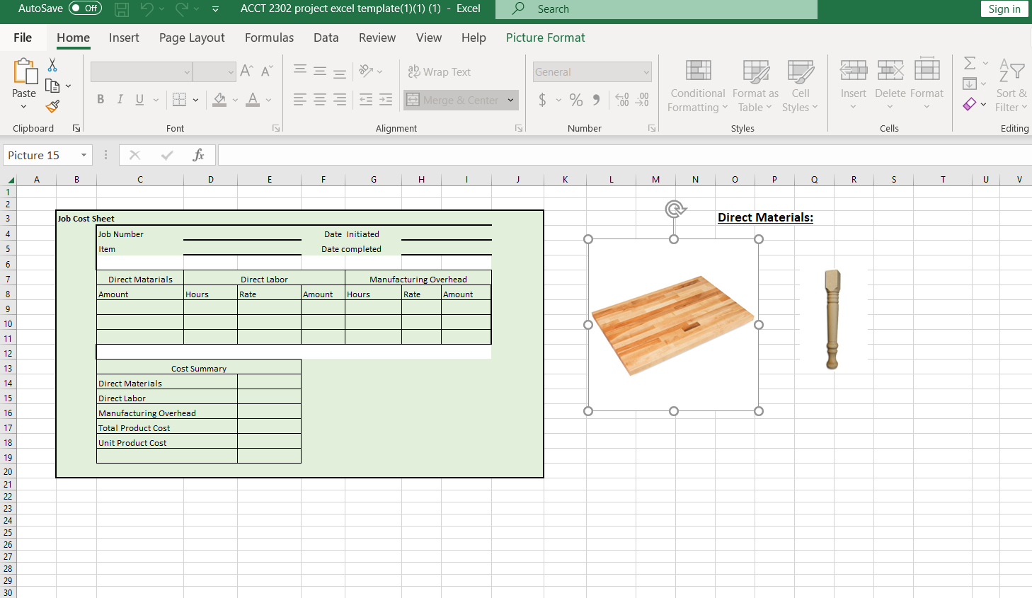 Solved Job Order costing project ACCT-2302 Project Excel | Chegg.com Solved Job Order costing project ACCT-2302 Project Excel | Chegg.com