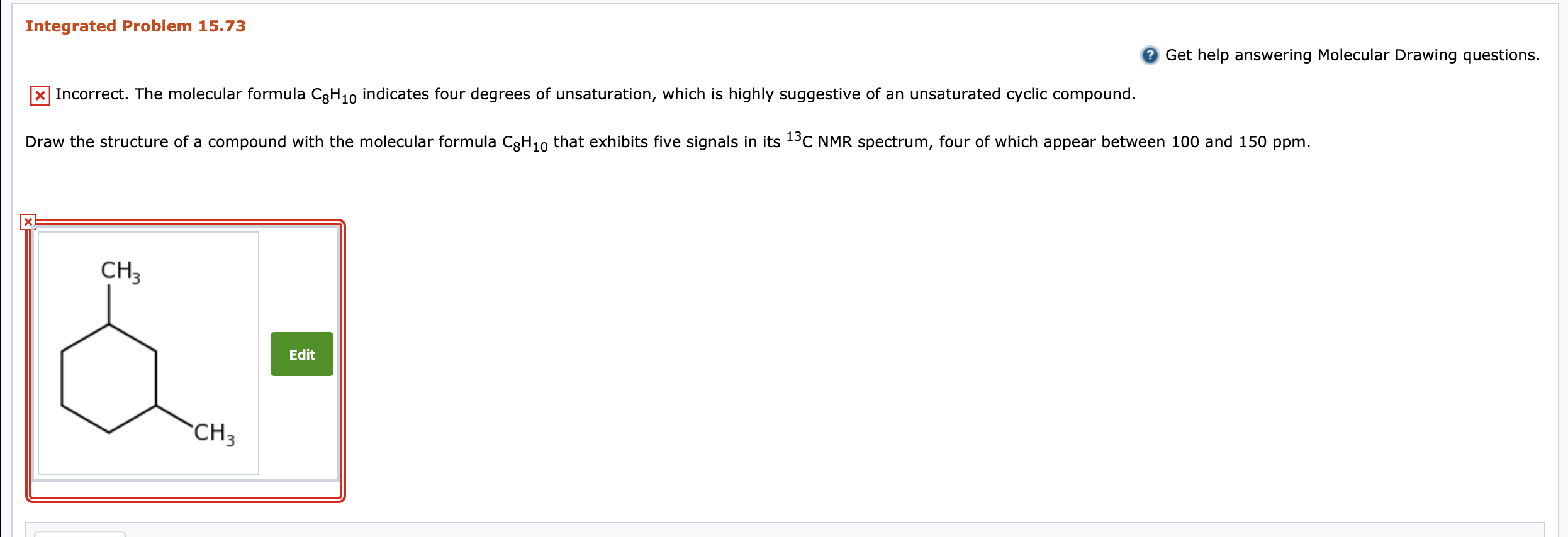 Solved Integrated Problem 15.73 Get help answering Molecular | Chegg.com