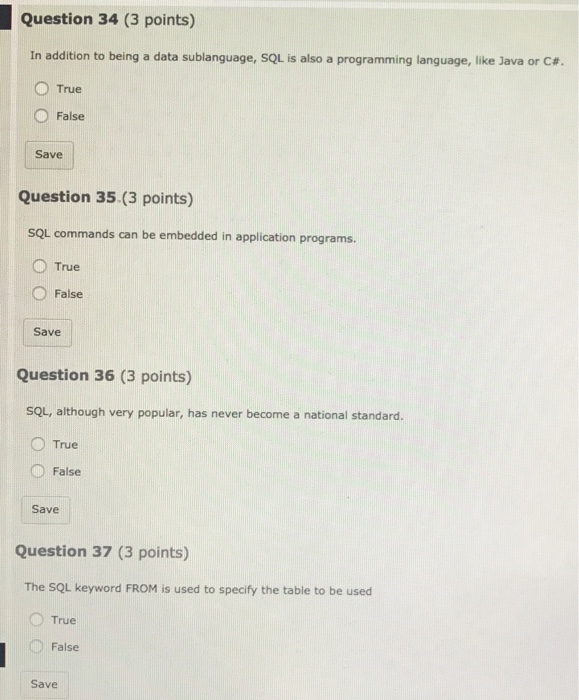 Solved Question 2 (3 points) In an enterprise-class database | Chegg.com