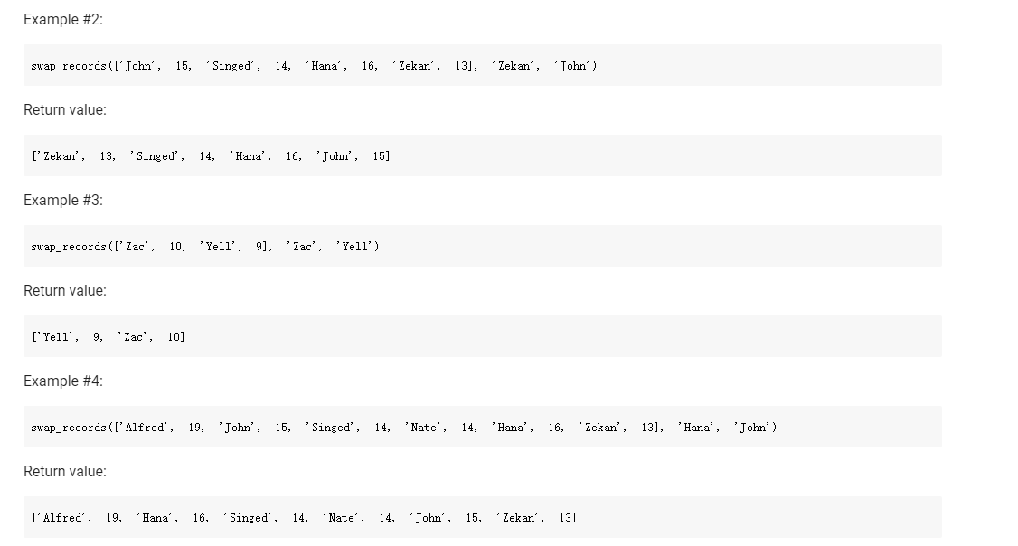 Solved Part 3: Swapping Entries (8 points) You have a simple | Chegg.com