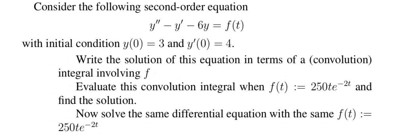 Solved Consider the following second-order | Chegg.com