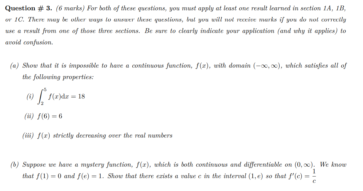 Solved Question \# 3. (6 marks) For both of these questions, | Chegg.com