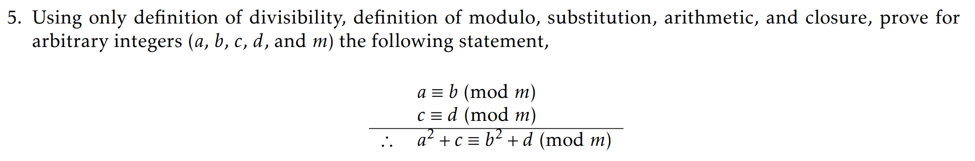 Using only definition of divisibility, definition of | Chegg.com