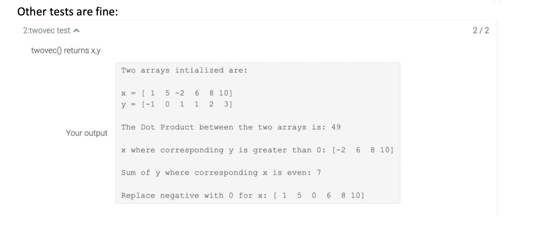 Solved I got my assignment description, the code I wrote, | Chegg.com