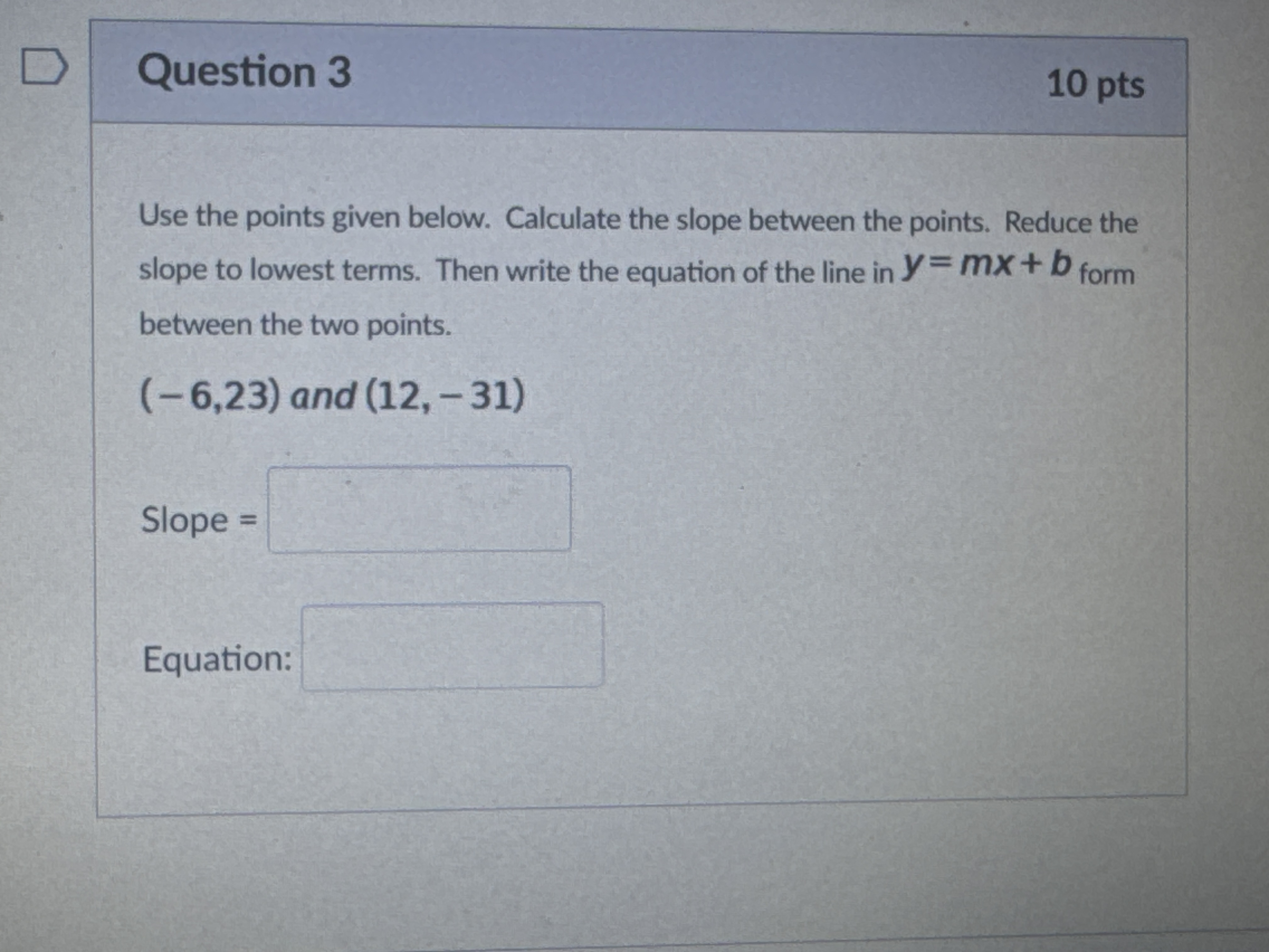 Solved Question 3Use the points given below. Calculate the | Chegg.com