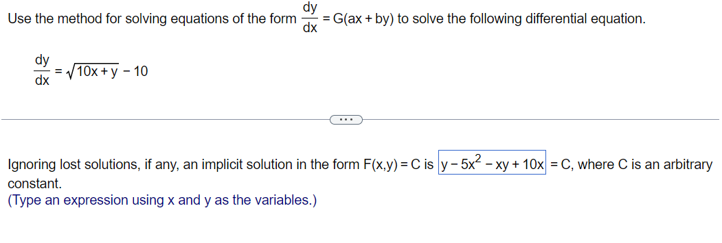 Solved Use the method for solving equations of the form | Chegg.com