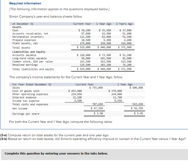 Solved Required information [The following information | Chegg.com