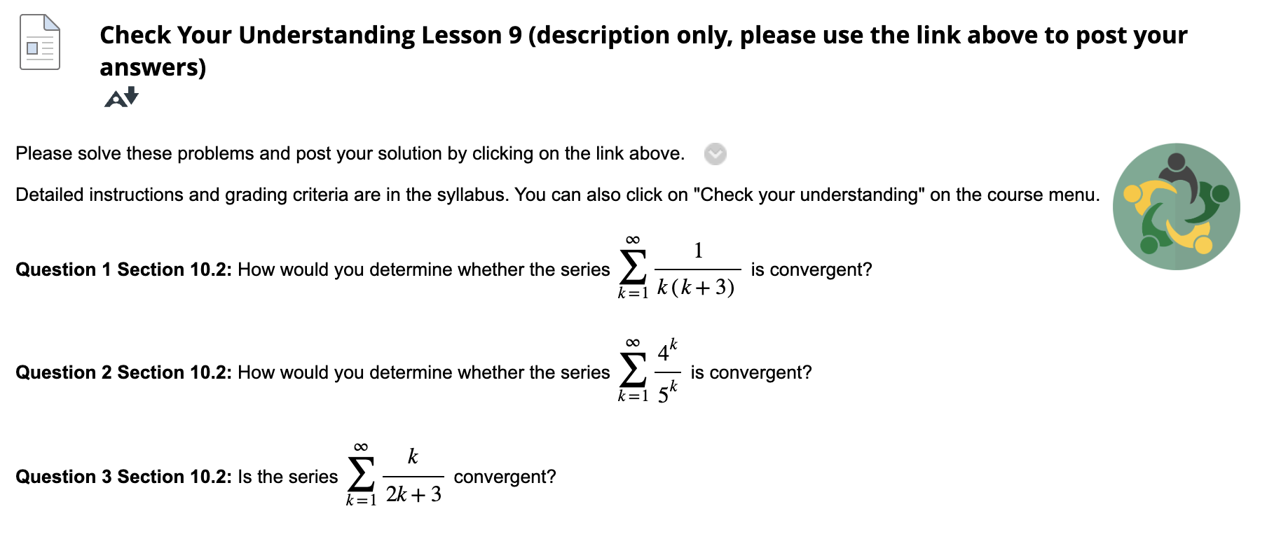 Solved Check Your Understanding Lesson 9 (description only, | Chegg.com
