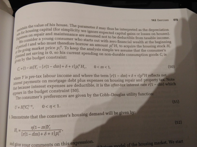 In this exercise we will extend our model of the | Chegg.com