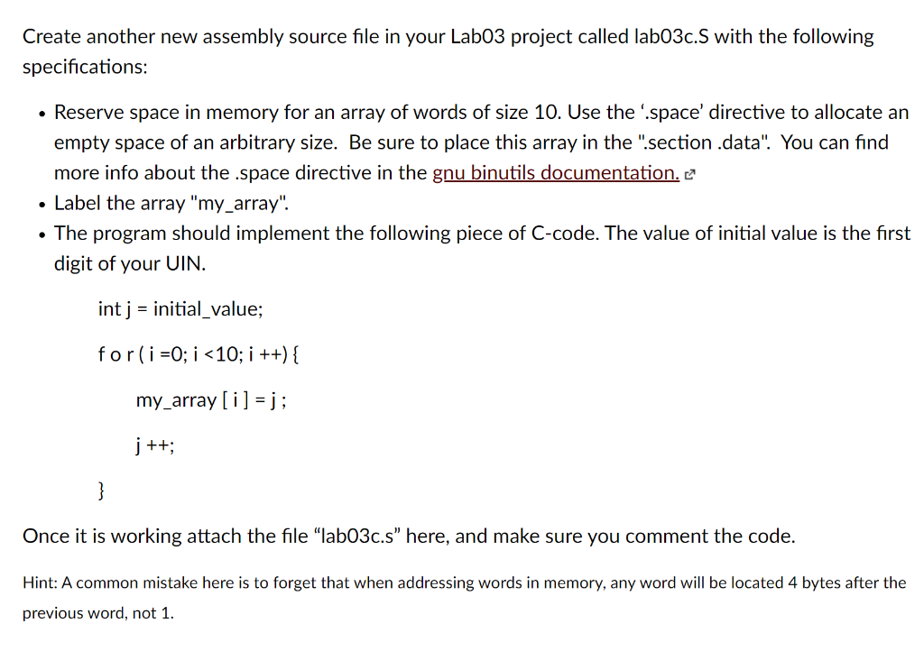Create another new assembly source file in your Labo3 | Chegg.com