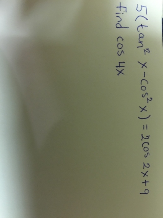 Solved tind cos 4x | Chegg.com