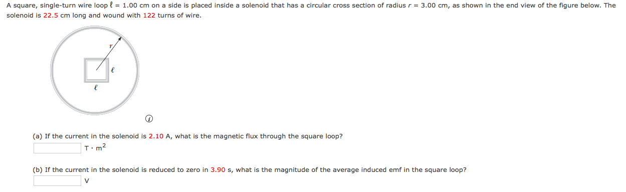 Solved A square, single-turn wire loop l = 1.00 cm on a side | Chegg.com