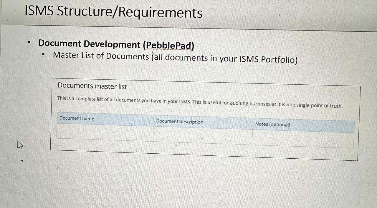 - Document Development (PebblePad) - Master List of | Chegg.com