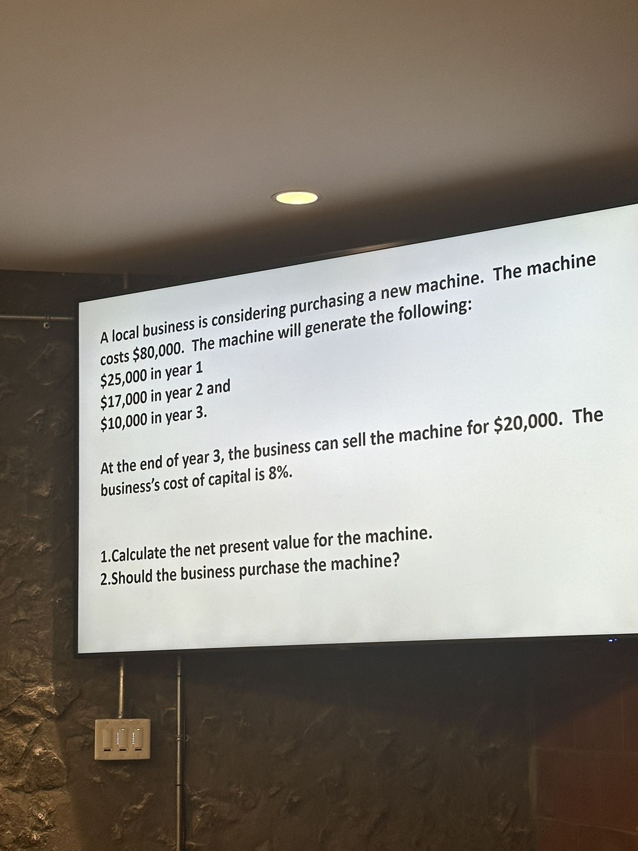 Solved A local business is considering purchasing a new | Chegg.com