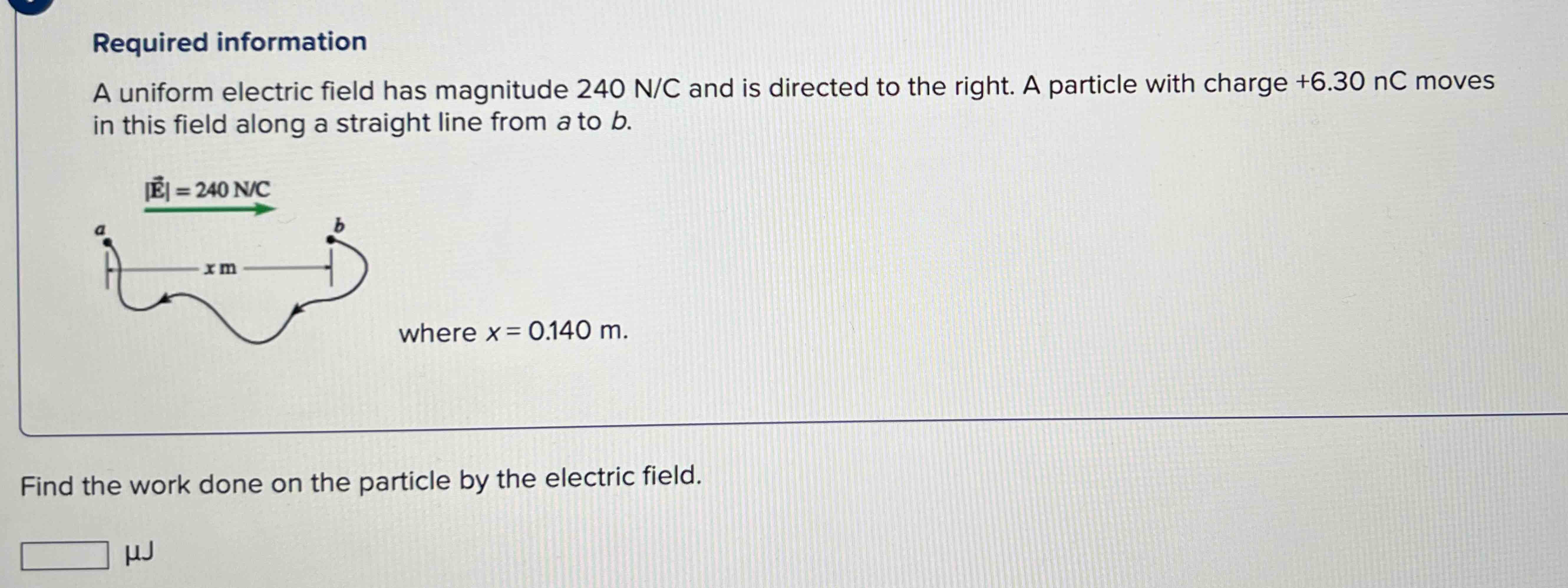 Solved Required informationA uniform electric field has | Chegg.com