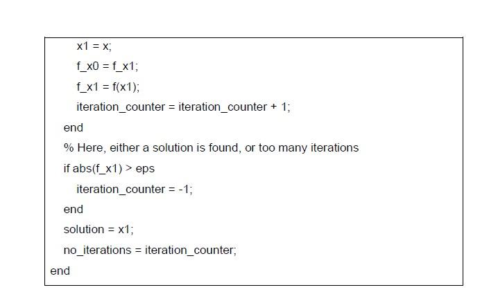Solved An m-file of the secant_method is shown below; the | Chegg.com