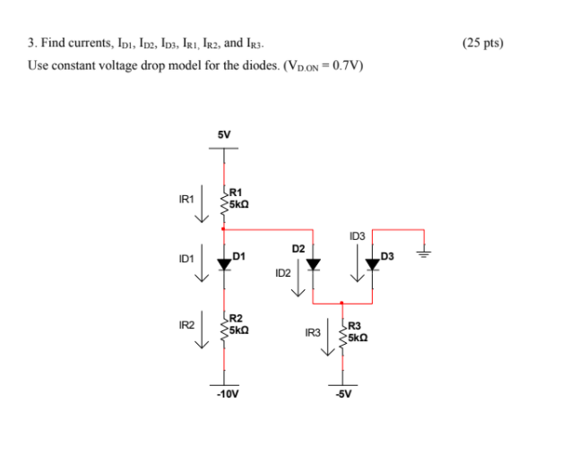 Solved (25 pts) 3. Find currents, Ipı, Ip2, Ip3, Iri, Ir2, | Chegg.com