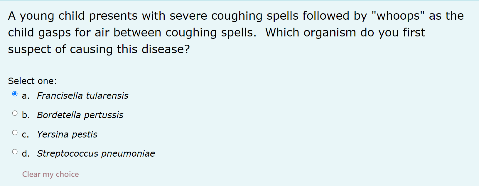 Solved A young child presents with severe coughing spells | Chegg.com