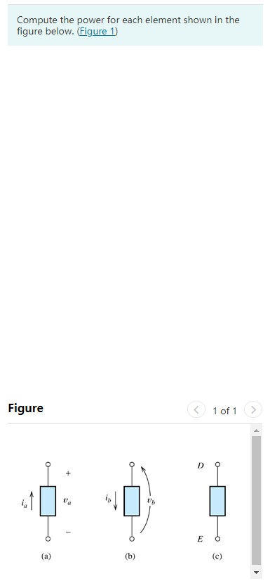 Solved a)Compute the power for the element (a). Assume that | Chegg.com