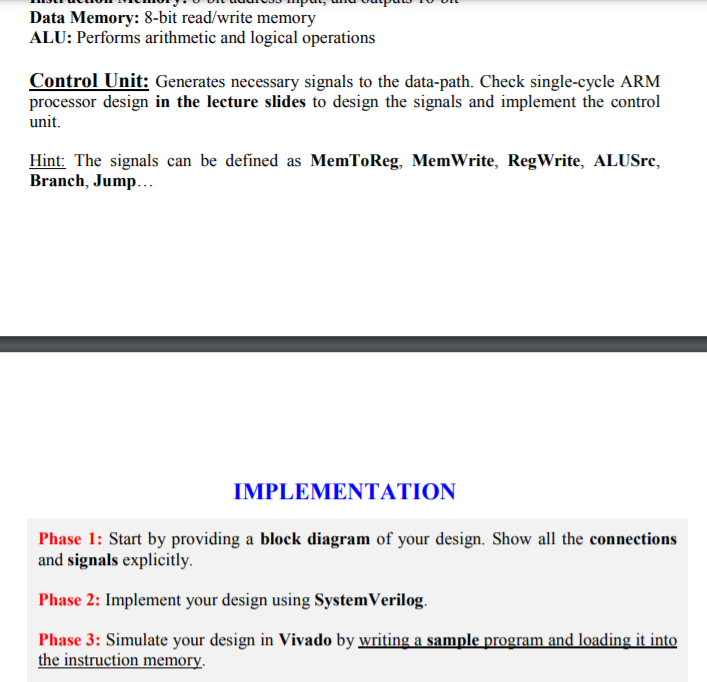 A Simple 8-Bit Processor The objective of this | Chegg.com