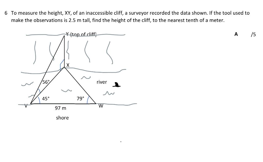 Solved 6 To measure the height, XY, of an inaccessible | Chegg.com