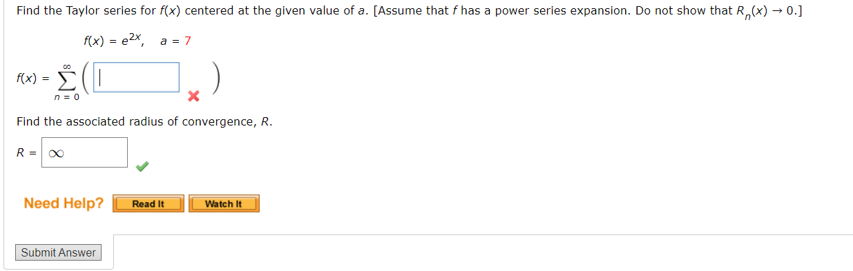 Solved Find the Taylor series for f(x) ﻿centered at the | Chegg.com