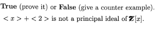 Solved True (prove it) or False (give a counter example). | Chegg.com