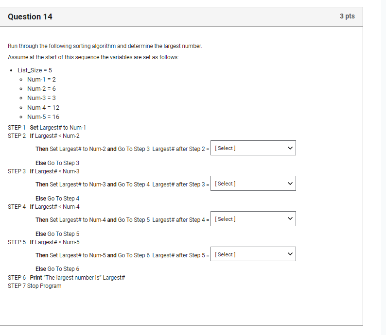 Solved Run through the following sorting algorithm and | Chegg.com