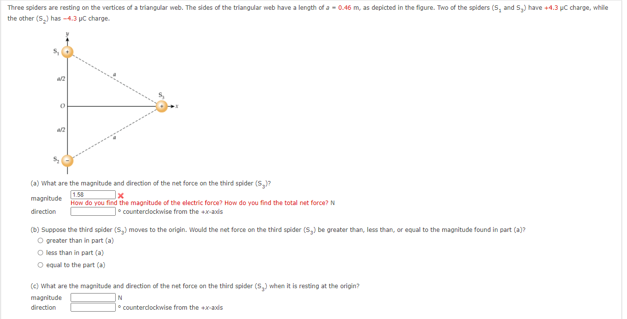 Solved Three spiders are resting on the vertices of a | Chegg.com