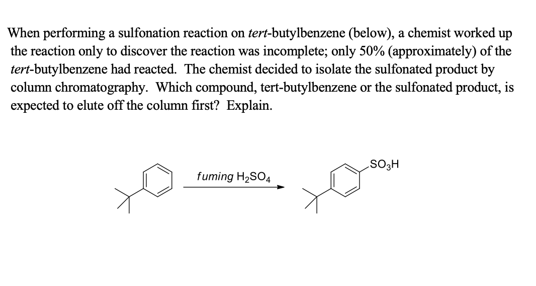 Solved When performing a sulfonation reaction on | Chegg.com