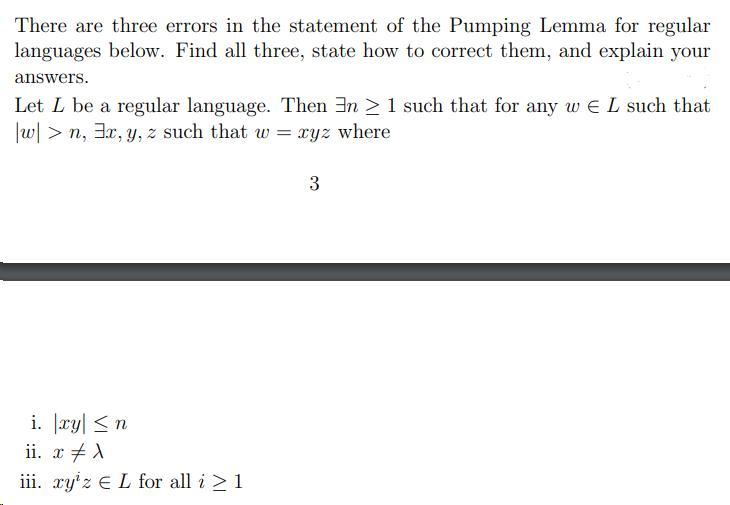 Solved There are three errors in the statement of the | Chegg.com Solved There are three errors in the statement of the | Chegg.com
