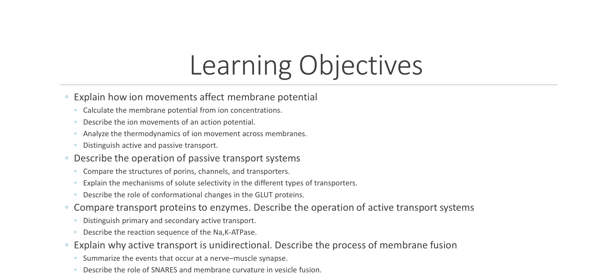 Solved Learning Objectives Explain how ion movements affect | Chegg.com