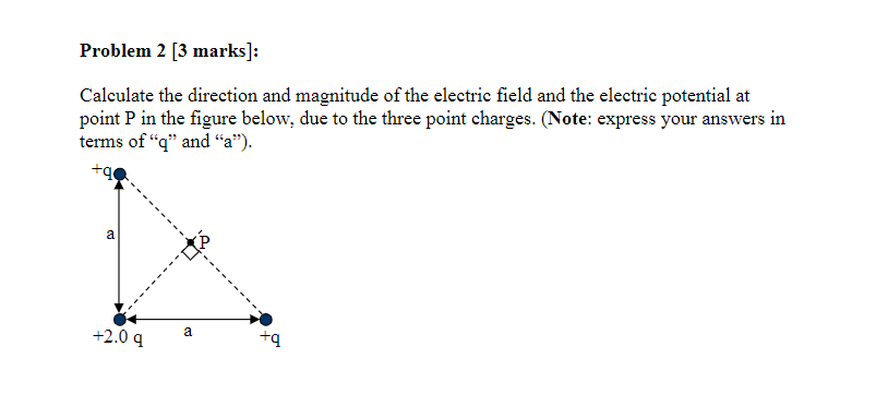 Solved Problem 2 [3 ﻿marks]:Calculate the direction and | Chegg.com