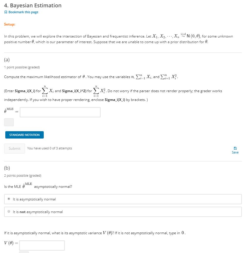 4 Bayesian Estimation A Bookmark This Page Setup In