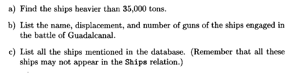 Solved Write the following database modifications, based on | Chegg.com