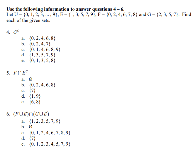 Solved Use the following information to answer questions 4 - | Chegg.com