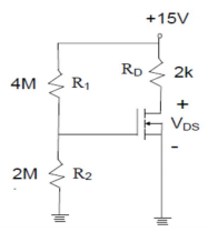 Solved Find the drain-source voltage, VDS, for the E – | Chegg.com